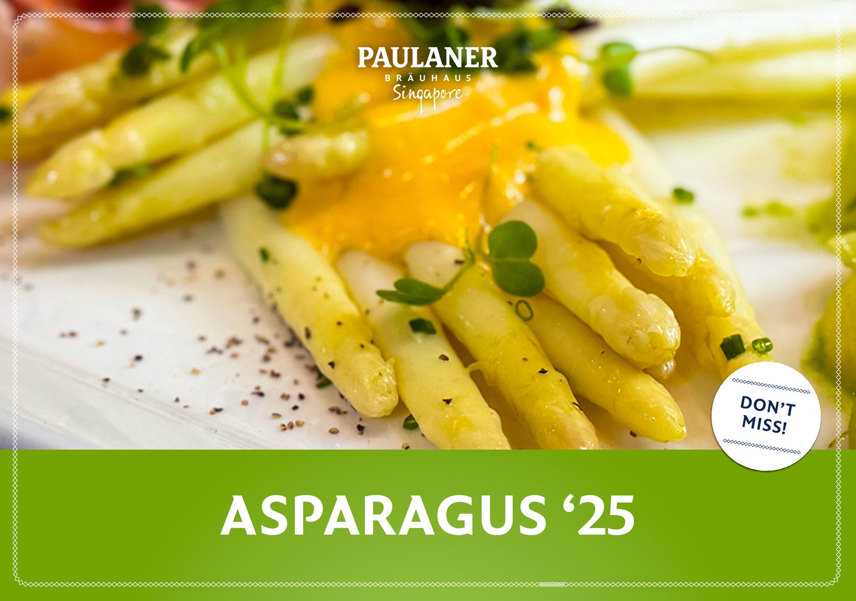 Best White Asparagus Dish in Singapore | Paulaner Bräuhaus